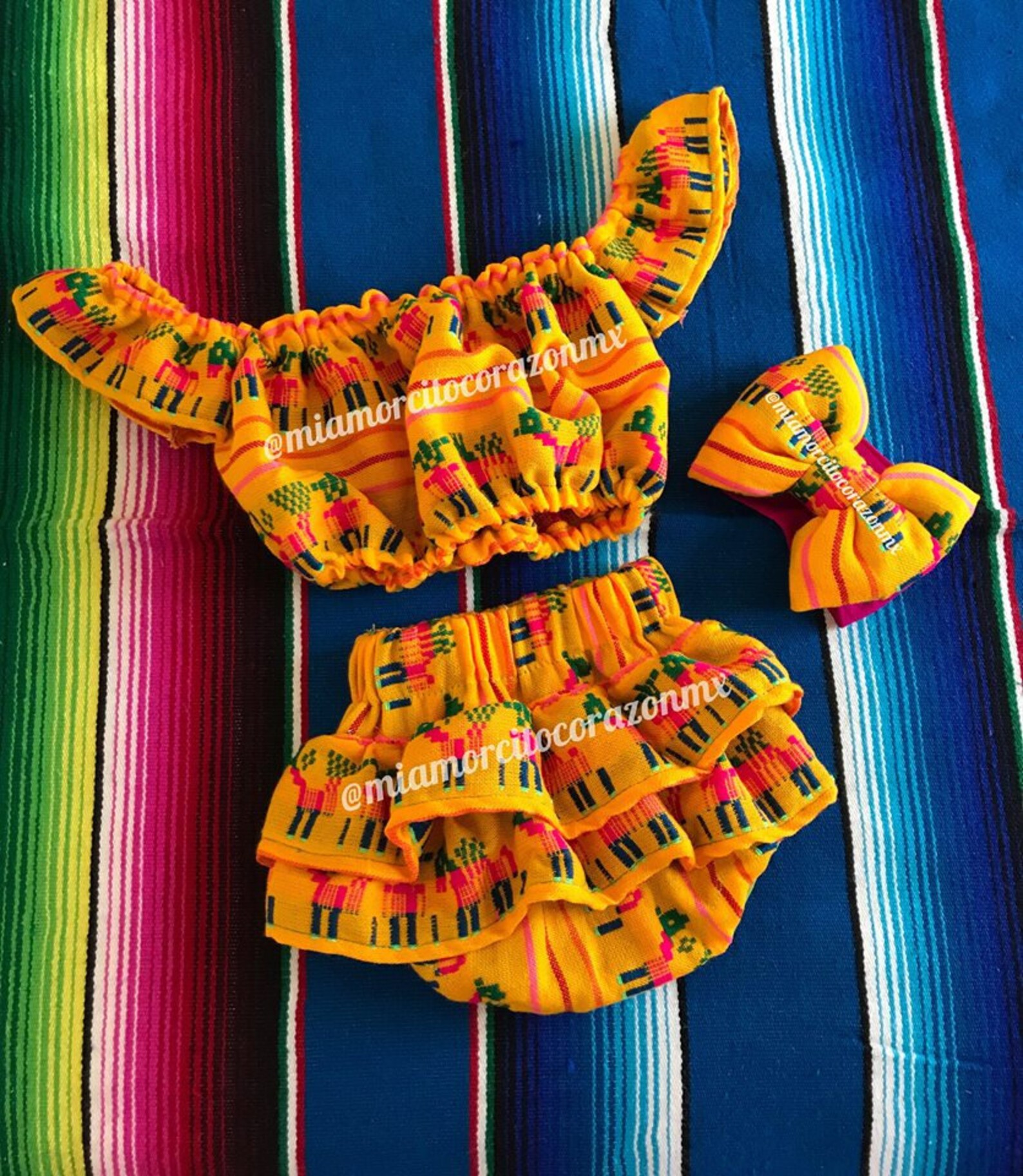 First Fiesta Serape Bloomers Mexican Baby Outfit Serape Crop | Etsy