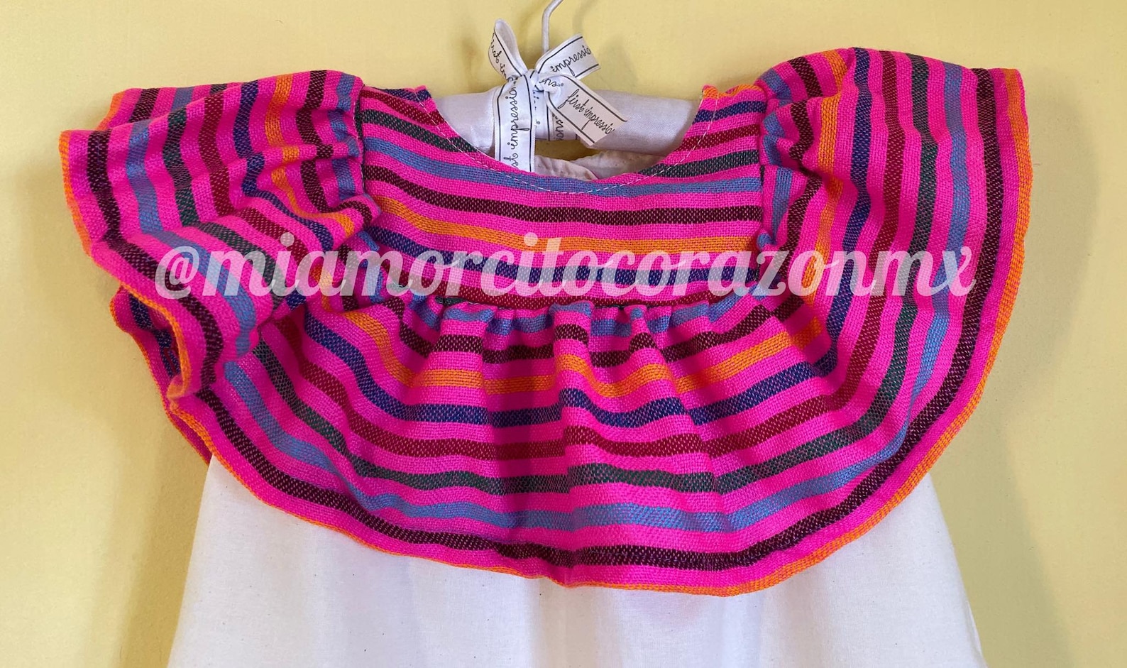 Pink Serape Mexican Dress for Girls Ruffled Mexico Dress | Etsy