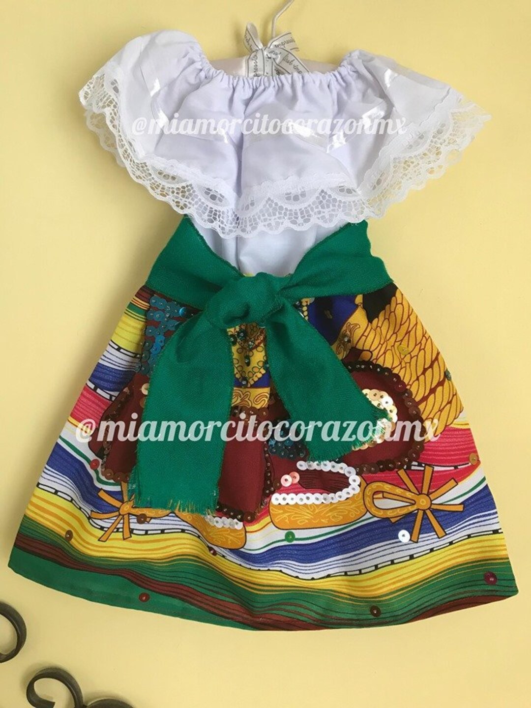 Taco Tuesday Sequined Mexican Dress, Baby Mexican Outfit, China Poblana ...