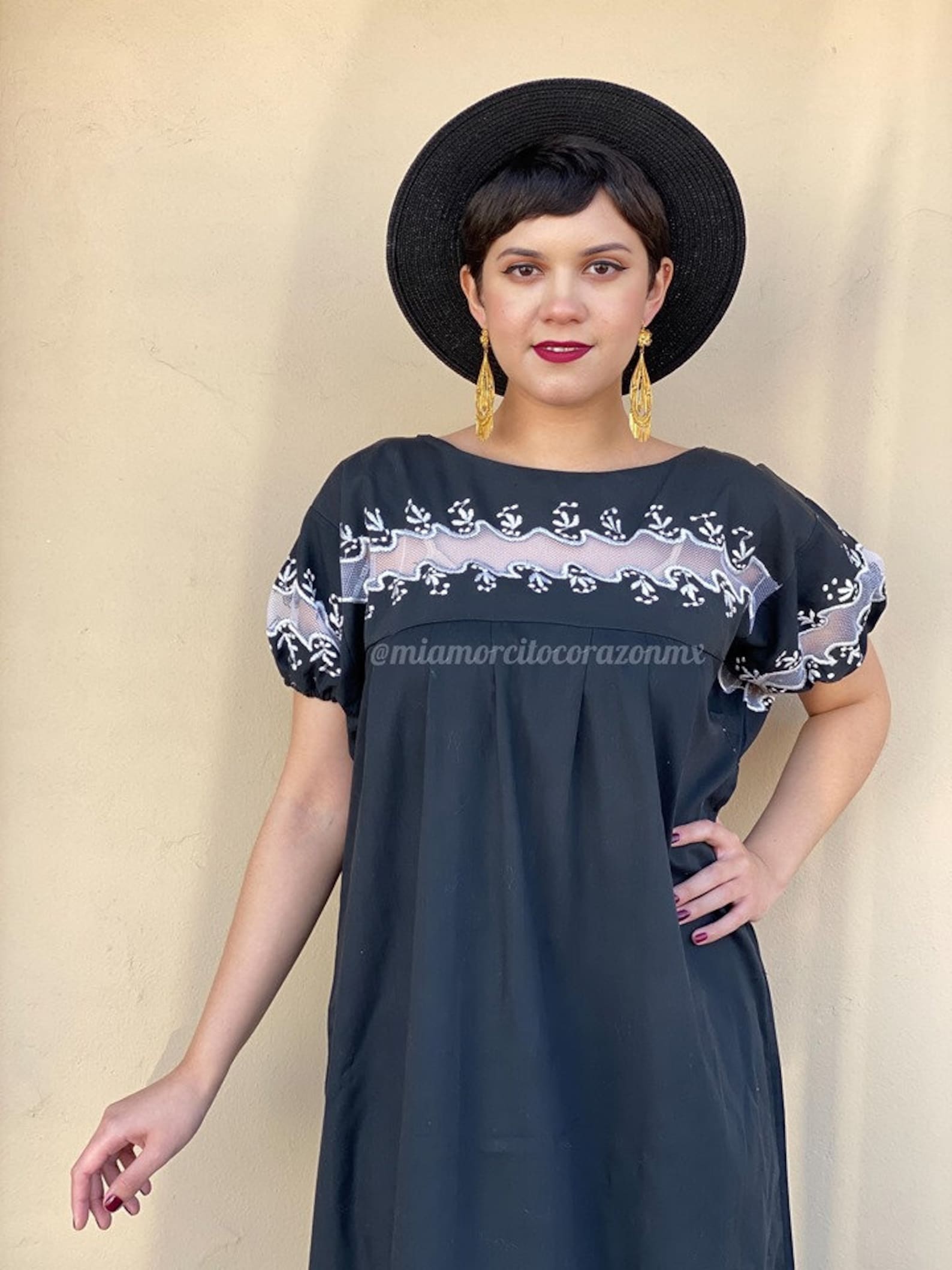 Mexican Embroidered Dress Vintage 80's Vestido Mexicano - Etsy