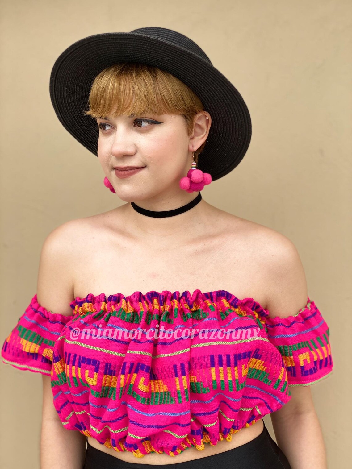 Off the Shoulder Serape Crop Top Boho Hippie Tube Top - Etsy