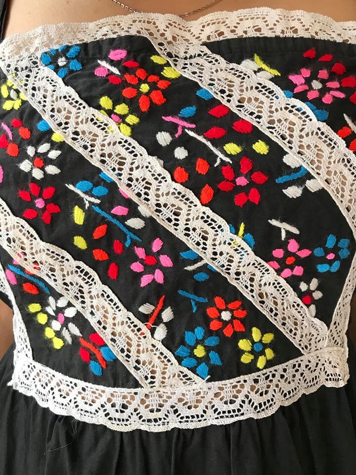 Vintage Mexican Dress 90's Vestido Mexicano Mexican Party - Etsy