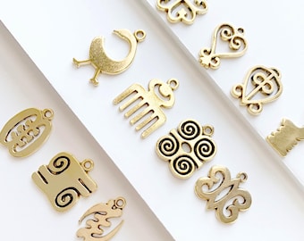 10 X Plain Birch Wooden Adinkra Symbols Nyame Ye Ohene Shapes for ...