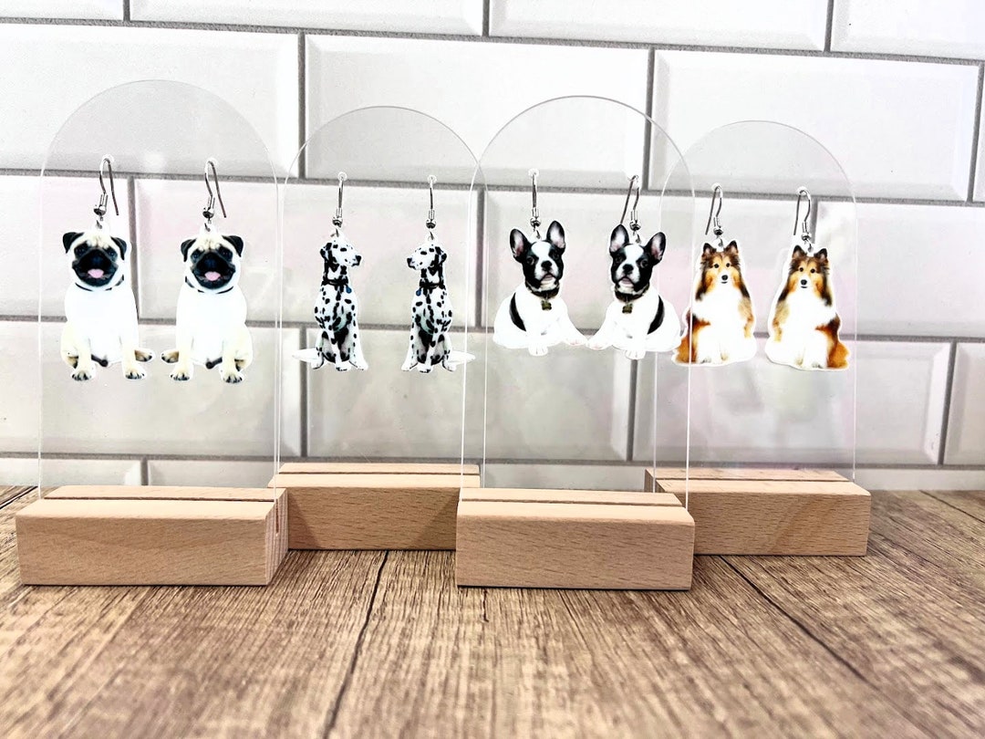 Realistic Dog Dangle Earrings - Adorable Gift Idea for a Dog Mom - 2d ...
