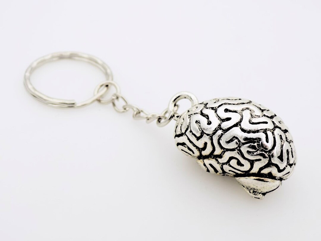 Anatomical Brain Keychain, Macabre, Horror, Halloween, Zombie, Gift for ...