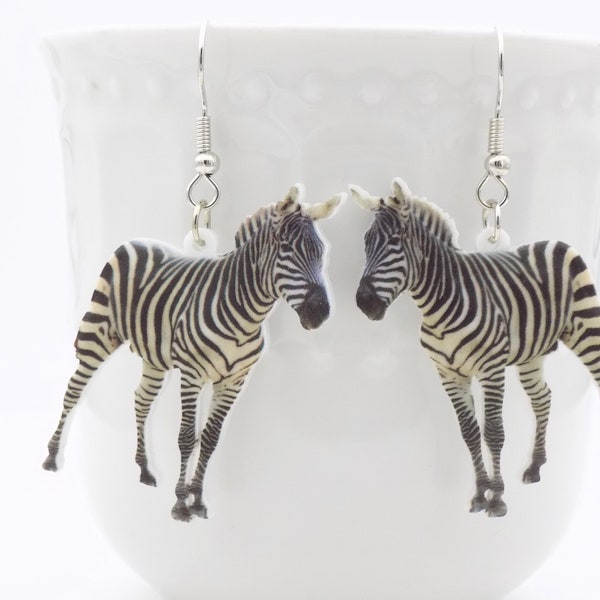 Zebra Earrings - Etsy
