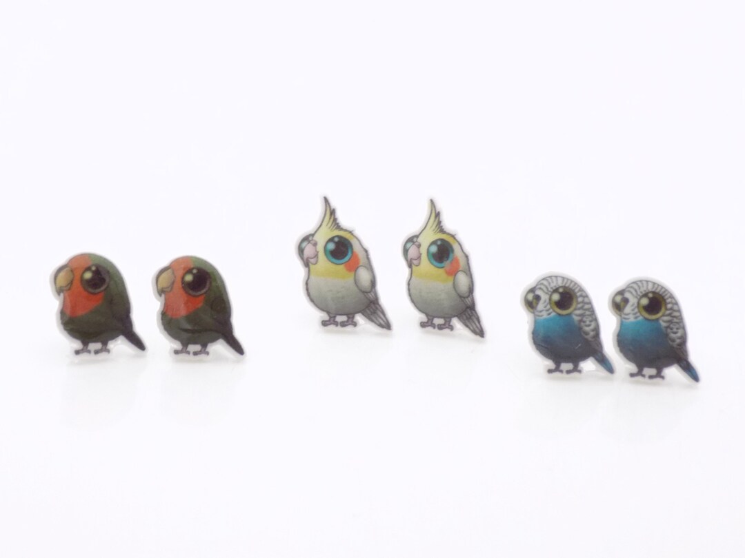 Choose Your Bird Earrings Parrot Cockatiel Parakeet - Etsy