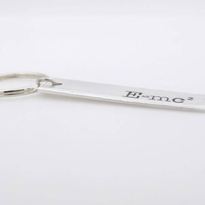 Custom Physics Keychain, Personalized Hand Stamped, E = Mc2, Science ...