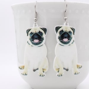 Realistic Dog Dangle Earrings - Adorable Gift Idea for a Dog Mom - 2d ...