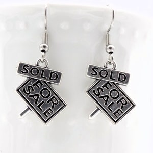 Agent Gift, Earrings for Her, Gift Idea for Real Estate Agent, Property ...