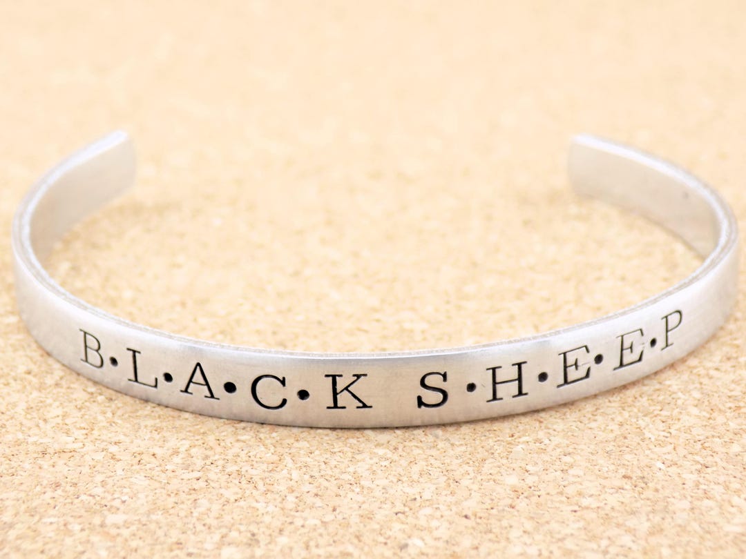 Black Sheep Hand Stamped Aluminum Cuff Bracelet - Etsy