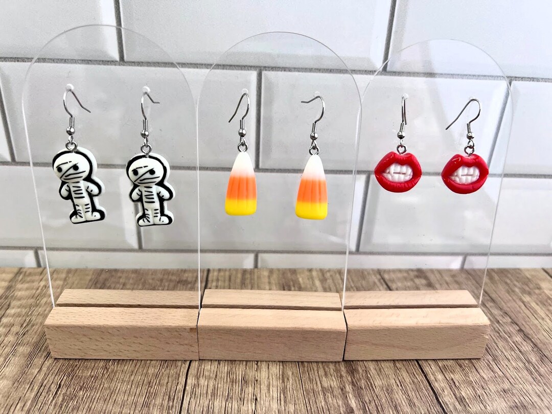 Realistic Candy Corn, Vampire Teeth or Mummy Earrings - Halloween ...