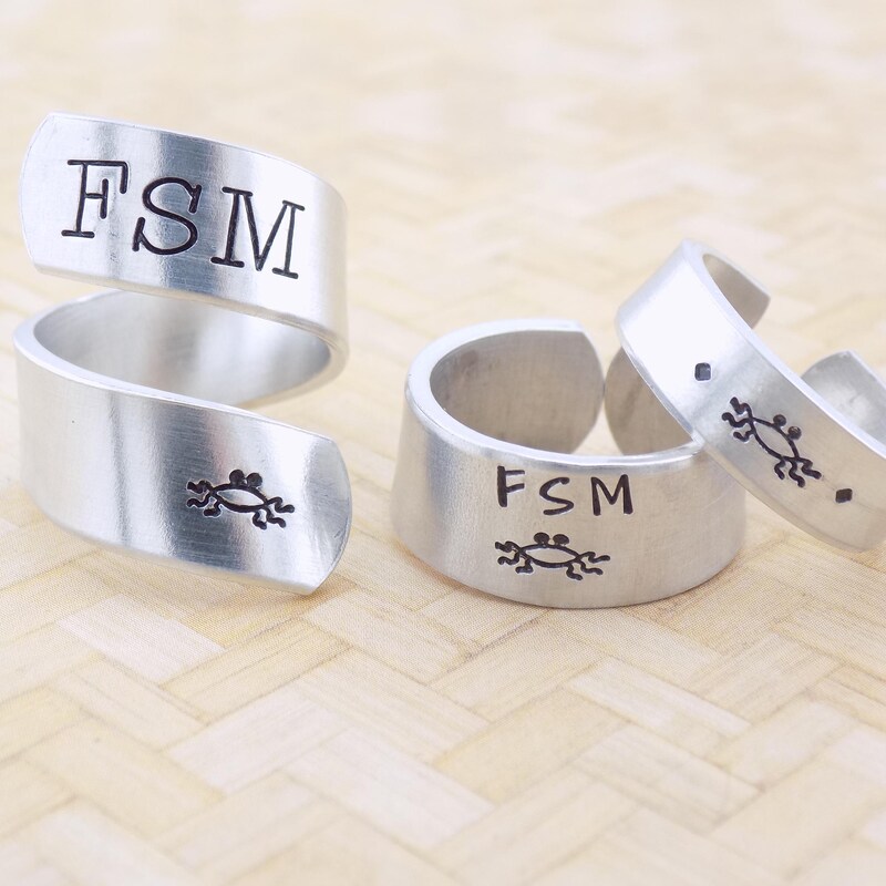 Handstamped Aluminum Ring - Etsy