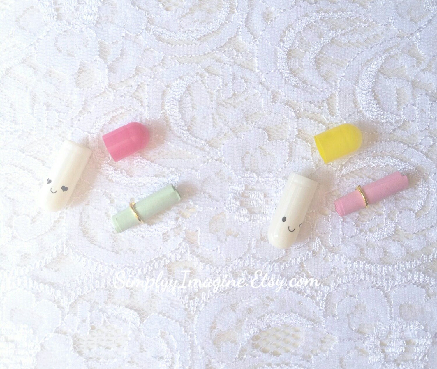 Secret Message Note in Pill Capsule Cute Cabochon Resin Flatback Sweet ...