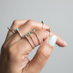 Tiny Turquoise Ring, Round Turquoise Ring - Etsy
