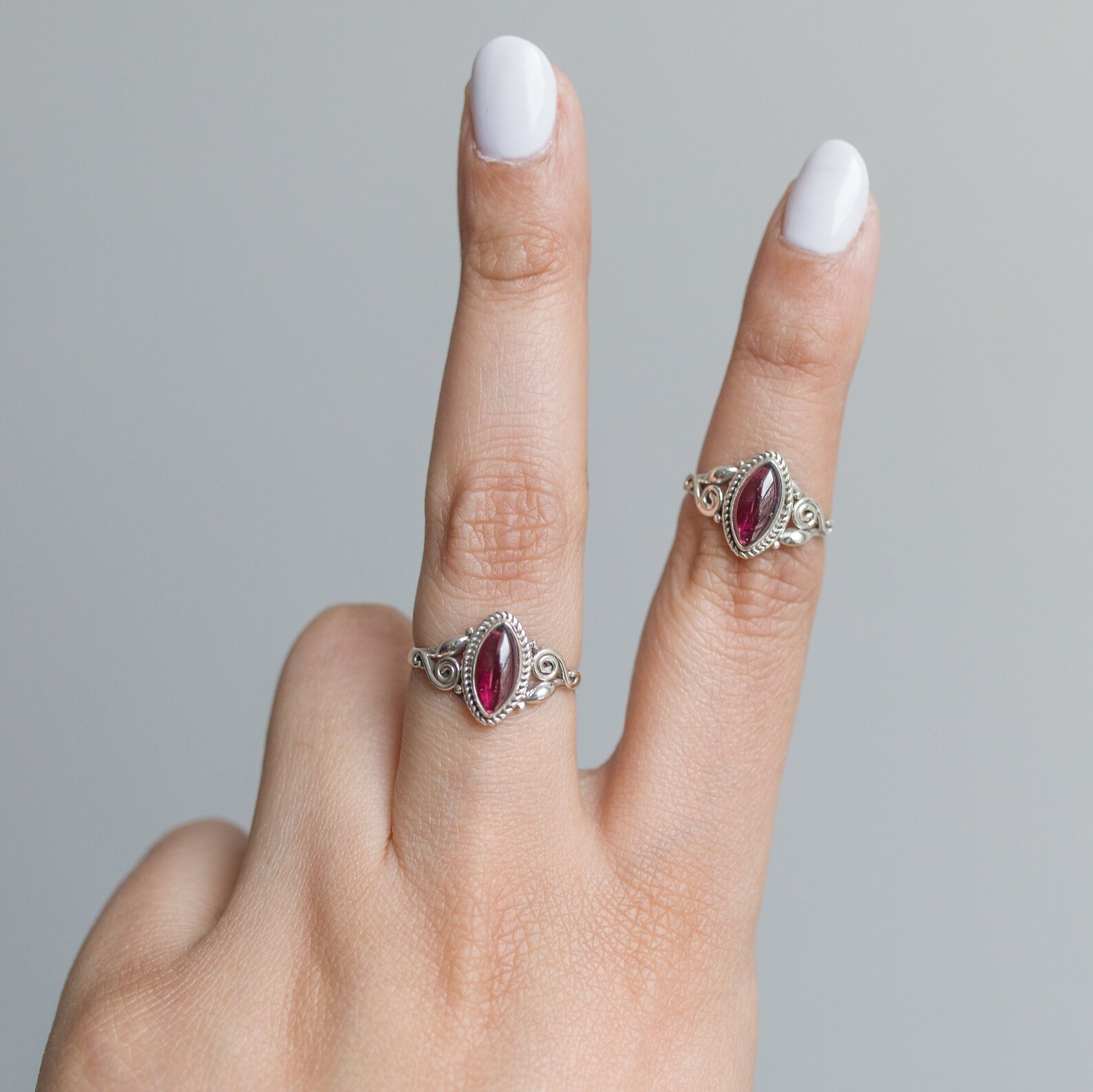 Marquise Garnet Ring Red Garnet Ring - Etsy