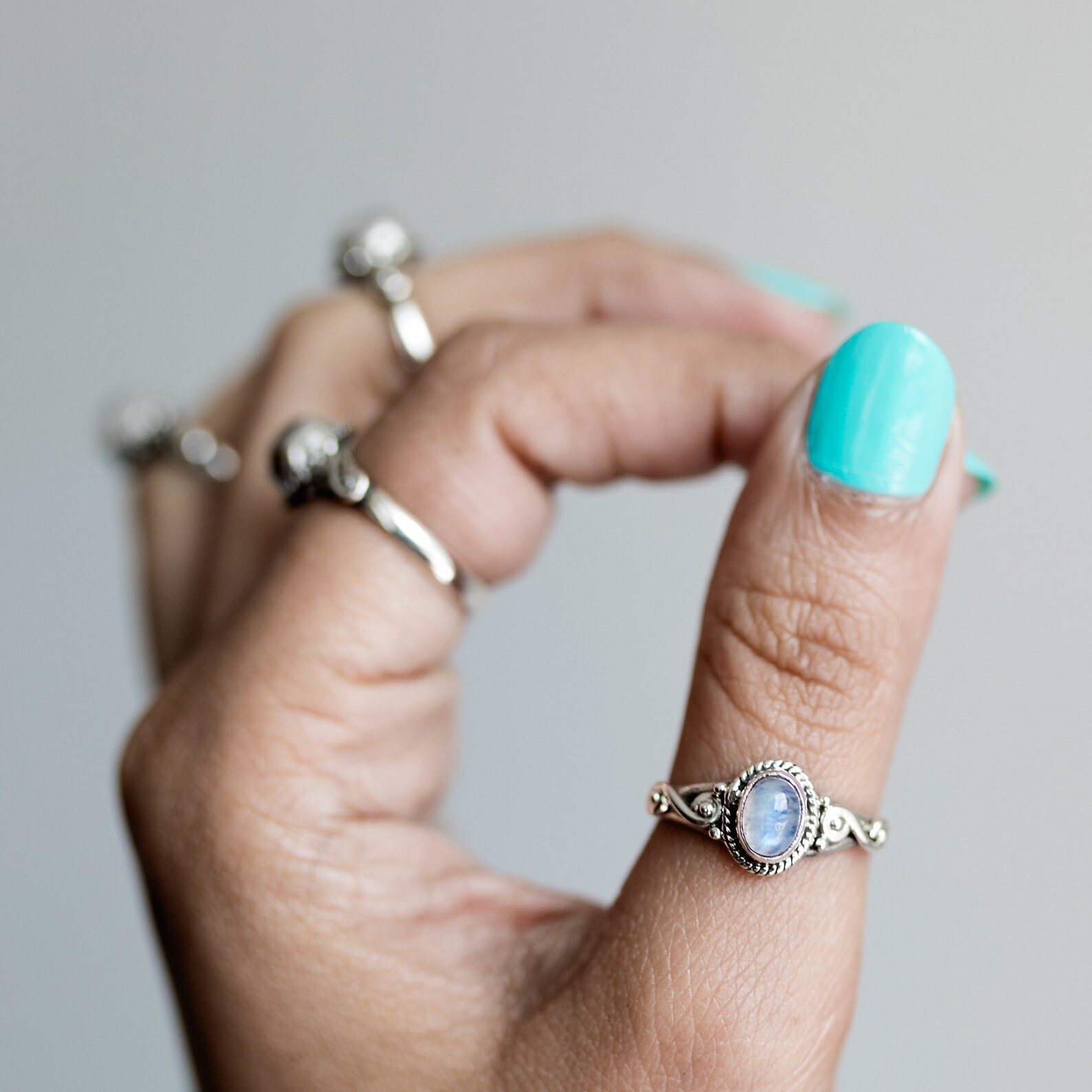 Moonstone Jewelry Infinity Ring | Etsy