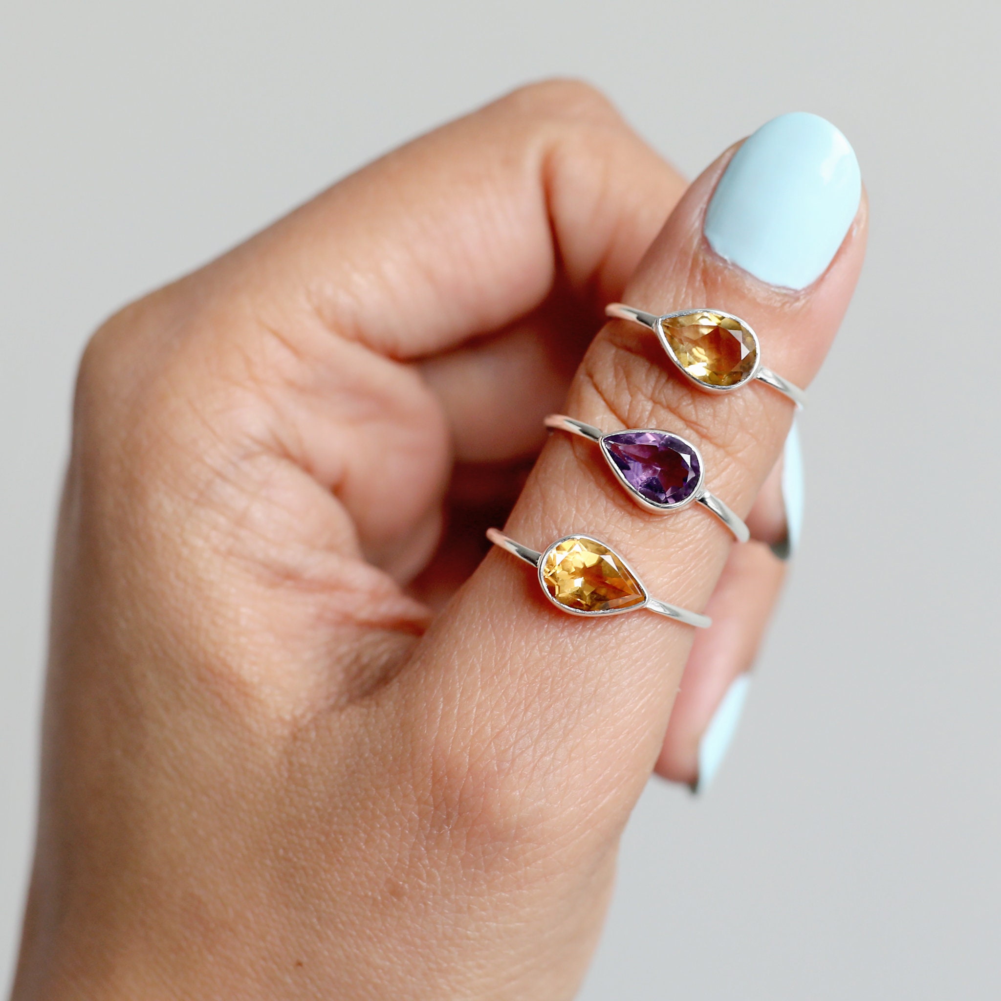 Natural Citrine Ring Citrine Crystal Ring | Etsy