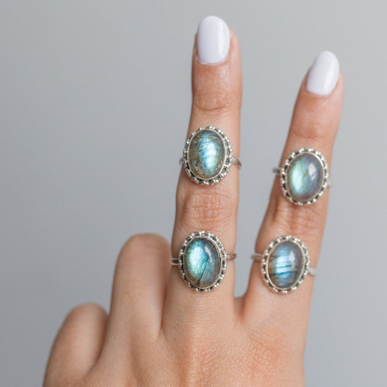 Oval Labradorite Ring Galaxy Ring - Etsy