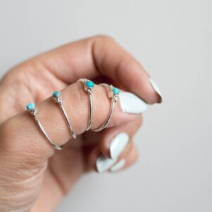 Tiny Turquoise Ring, Round Turquoise Ring - Etsy