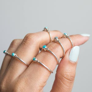 Tiny Turquoise Ring, Round Turquoise Ring - Etsy