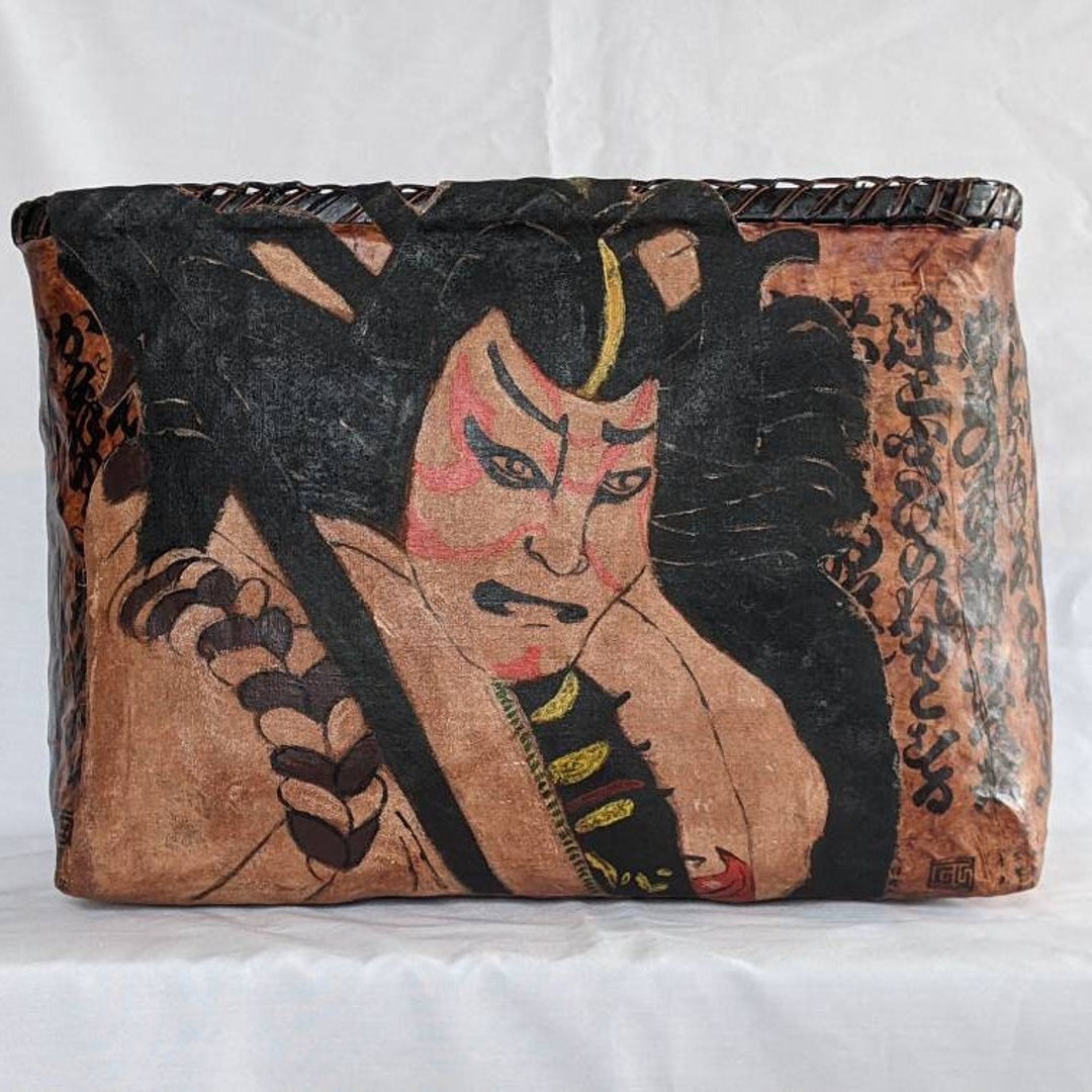 Ikkanbari Bamboo Basket(kabuki Sibaraku Design) - Etsy