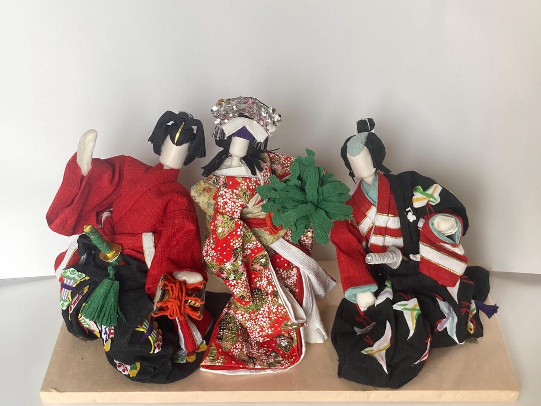 Kabuki Doll(2) (made of Yuzen Paper) Princess and Men - Etsy