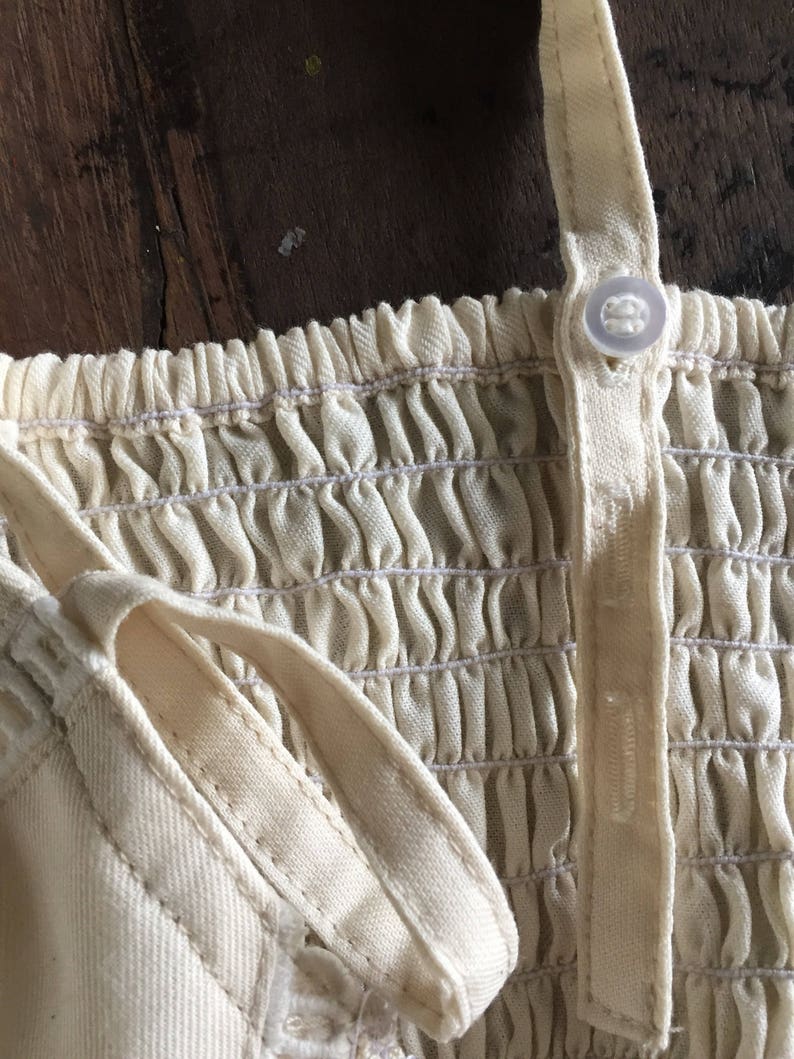 Cotton Lingerie Set, Vintage Lace Bralette and Bloomers, Victorian ...