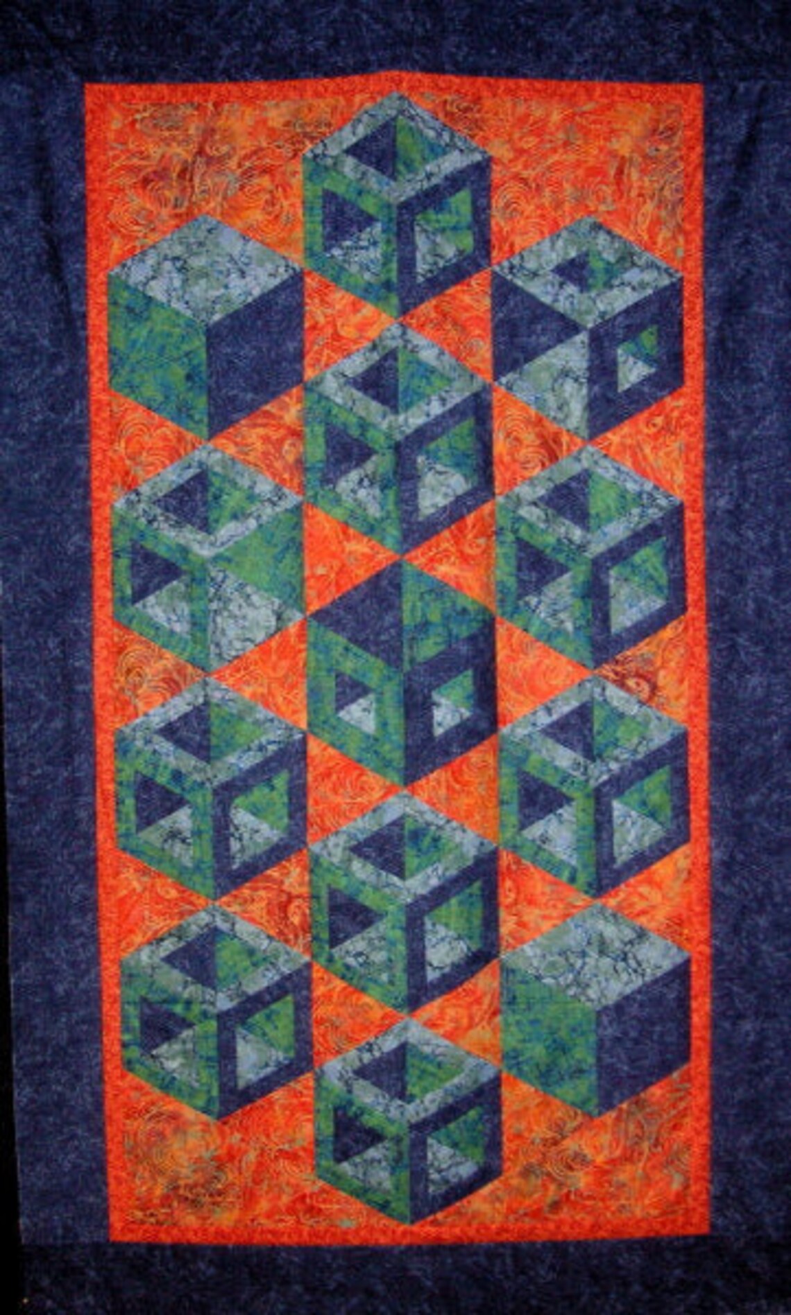 Geometric 3D Boxes - Quilt Pattern - Etsy