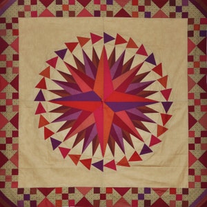 Mariners Compass Quilt Pattern - Multi Version Pattern - 3 Sizes - 3 ...