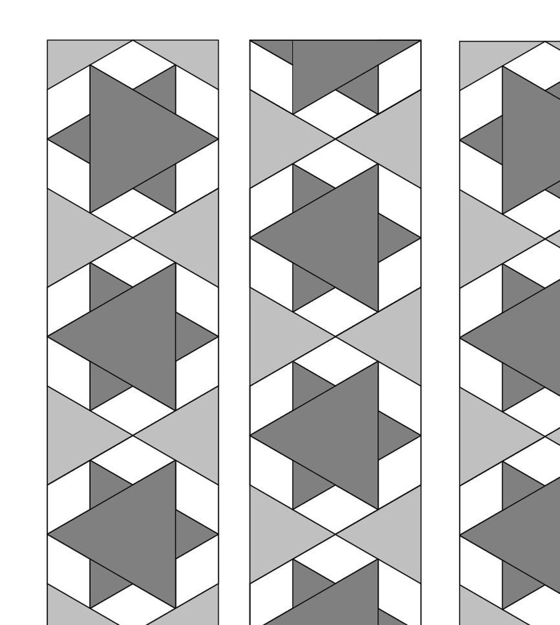 60 Degree Triangle Star Quilt Pattern: Easy Piecing, Lap Size (PDF ...