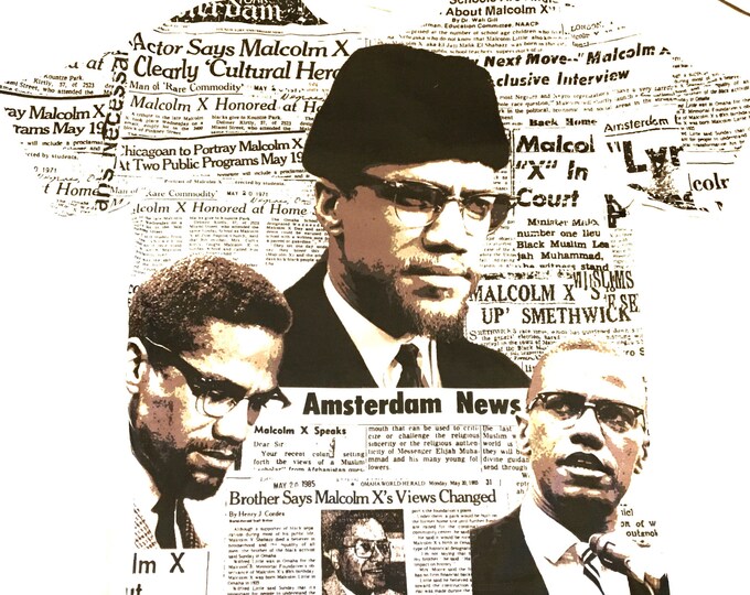 Malcolm X 3xs Sublimation T-shirt L Black Culture Apparel L Black ...