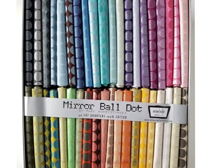 Mirror Ball Dot Fat Quarter Bundle, Michael Miller Fabrics, Quilting ...