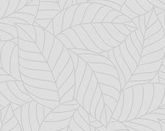 Gray Leaf Fabric | Etsy