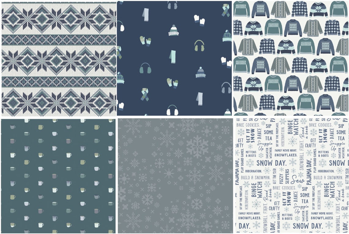 Ice Crystals Snowflake Winter Fabric Christmas Fabric - Etsy