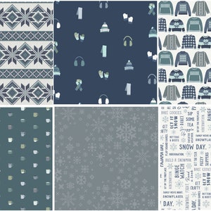 Ice Crystals, Snowflake Winter Fabric, Christmas Fabric, Christmas ...