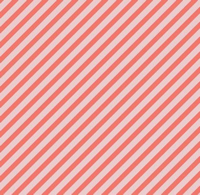 Coral Stripes Fabric Diagonal Stripe Fabric Binding Fabric - Etsy