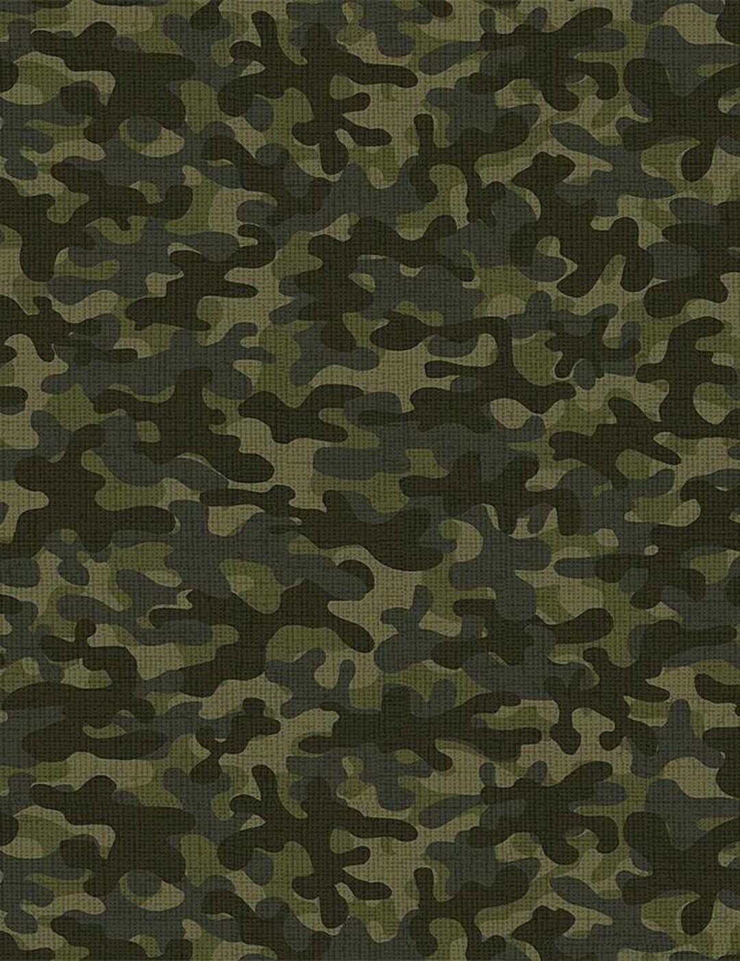 Dark Green CAMO, Military, Army, USA, Novelty, Timeless Treasures ...