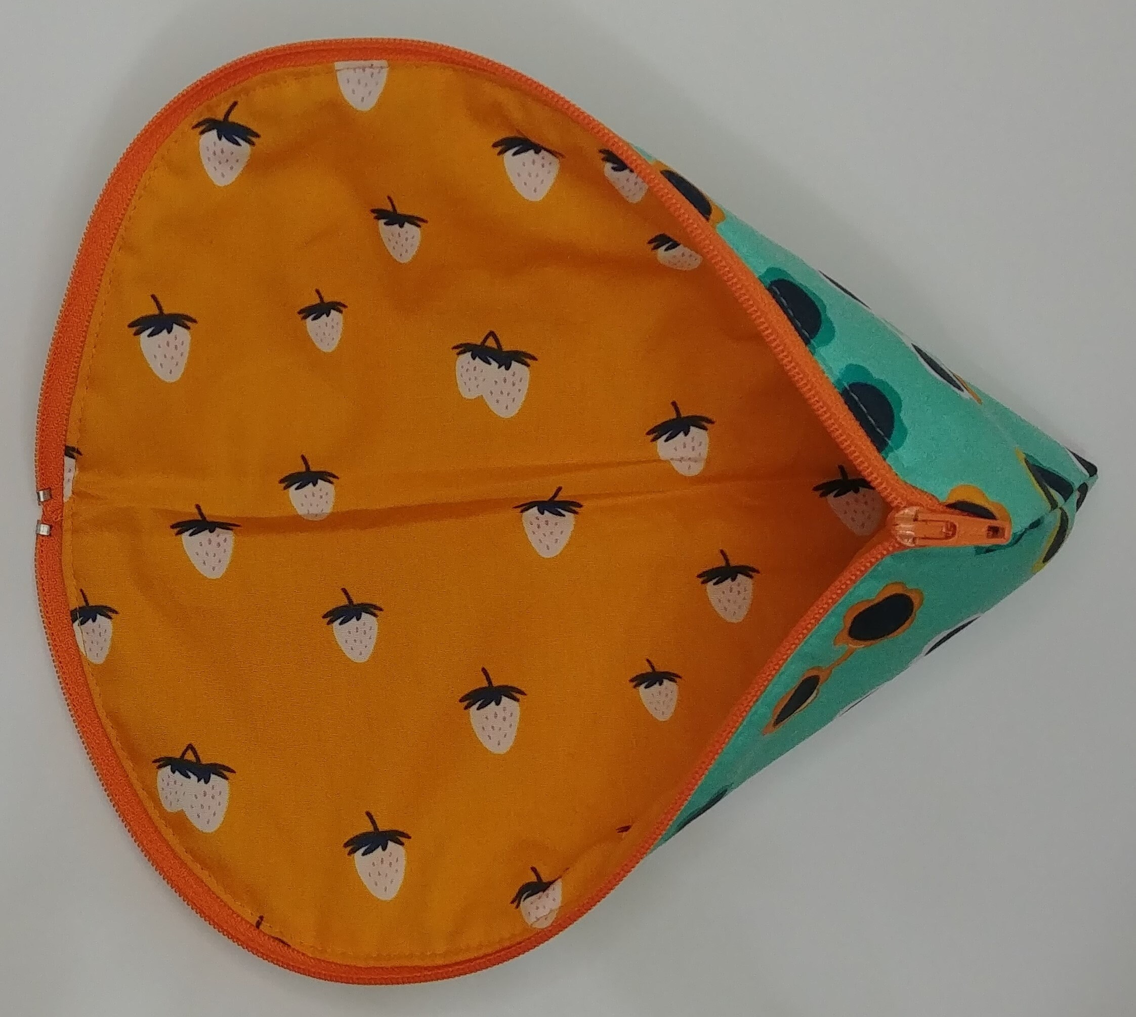 Backyard Berry Tang Strawberry Fabric Orange Pink Fruit | Etsy