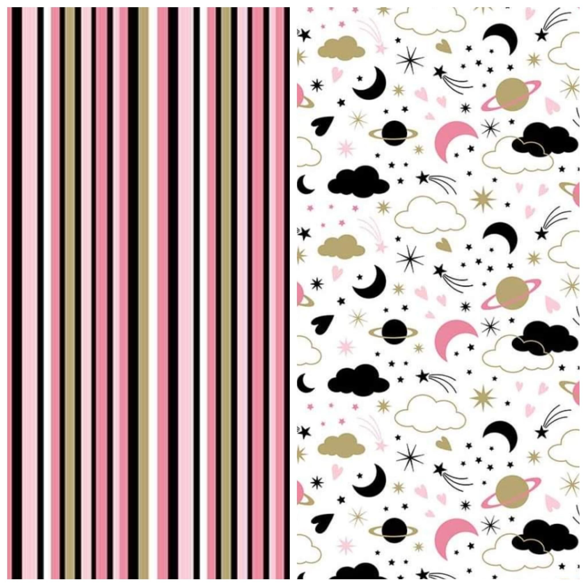 Stars & Moon White Believe in Magic Princess Fabric Space - Etsy