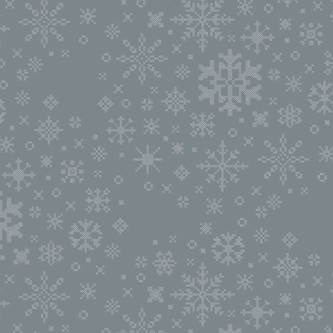 Ice Crystals, Snowflake Winter Fabric, Christmas Fabric, Christmas ...