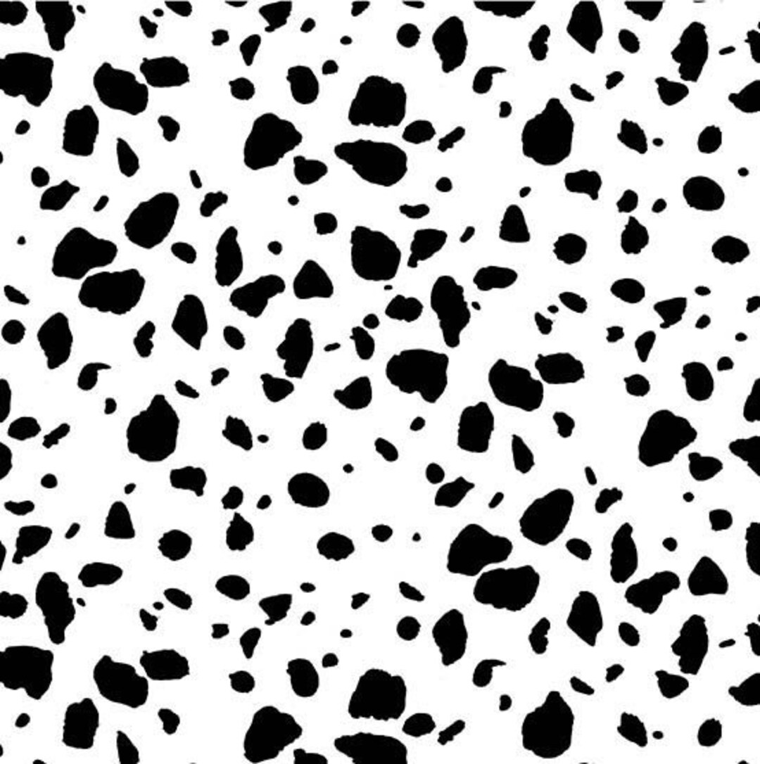 Spotted Dalmatian, Dog Fabric, Black & White, Animal Print, Michael ...