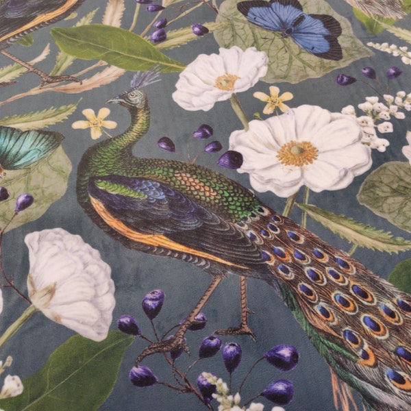 Peacock Fabric - Etsy UK