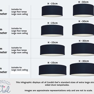 Extra Large Navy Blue Lampshade (homespun) With Diffuser - Etsy UK