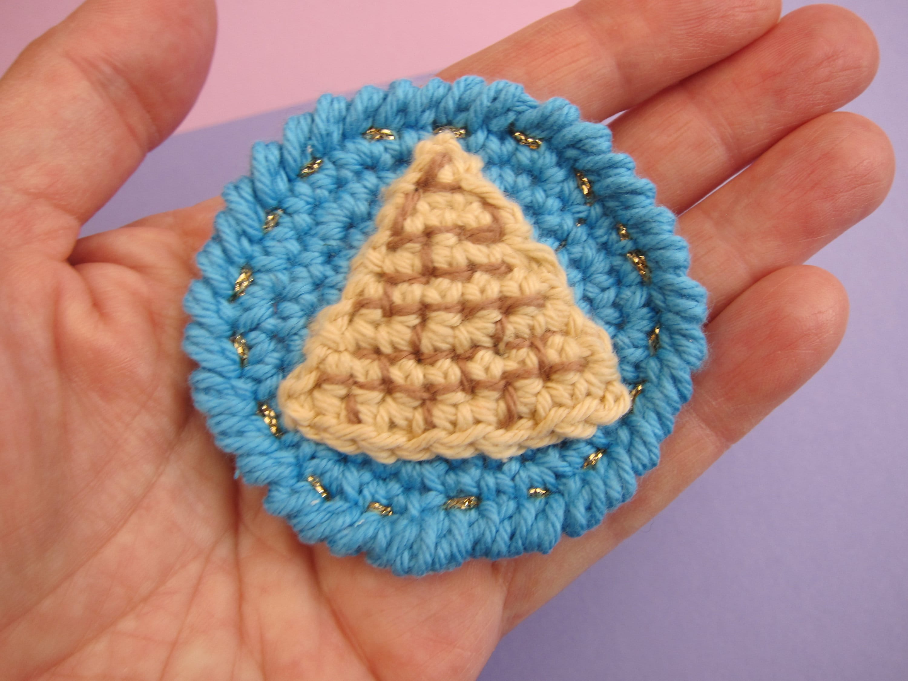Egyptian Inspired Crochet Applique/patches/badges- Ankh, Sun Disc ...