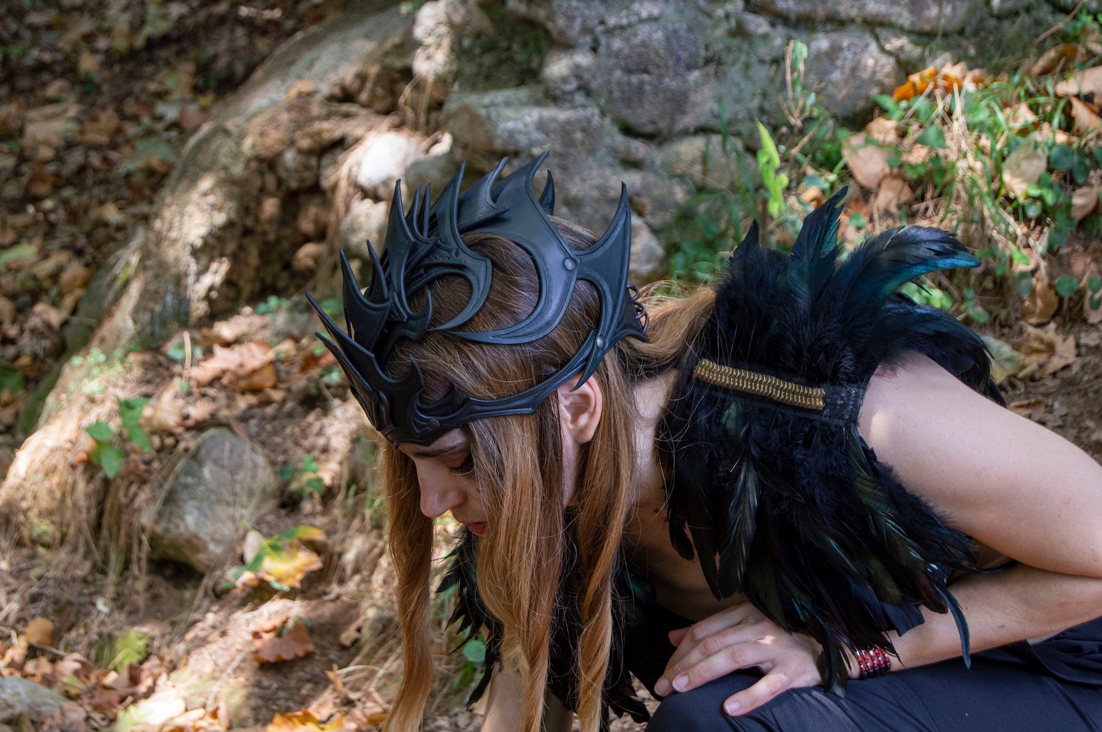 Leather Crown Tiara Helmet Headdress Headpiece Headdress Elfic - Etsy