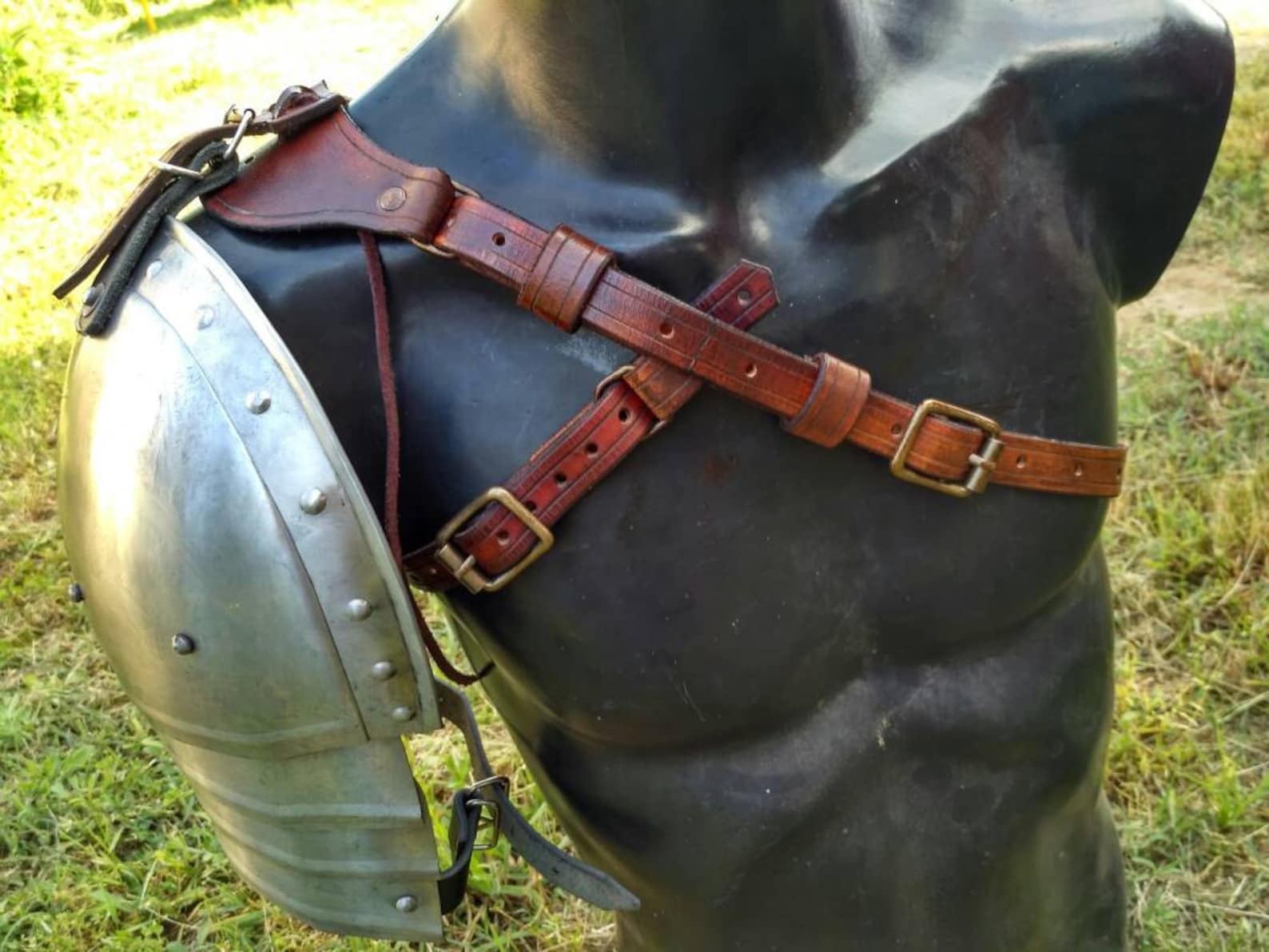 Leather Harness to Wear It With or Without Pauldron for LARP - Etsy