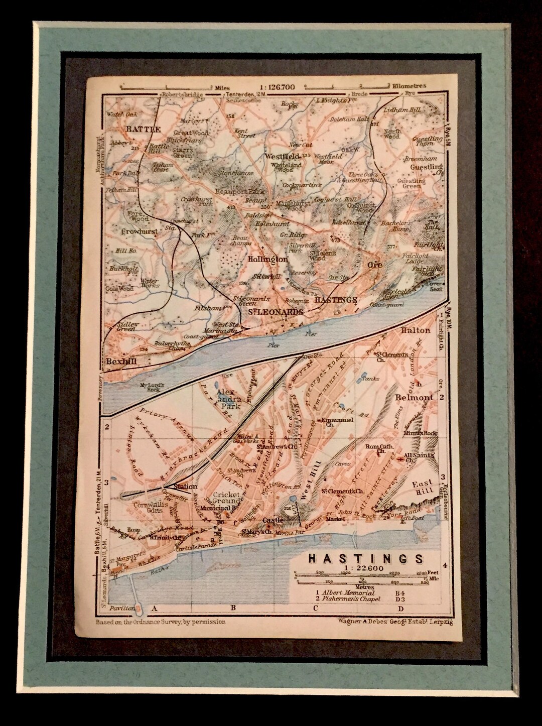 Vintage 1927 Map of Hastings, UK. Great Gift Idea! - Etsy