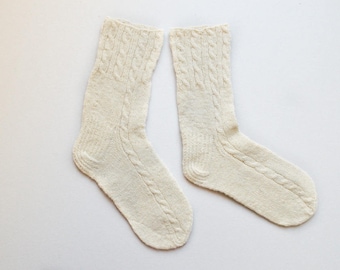 White wool socks | Etsy