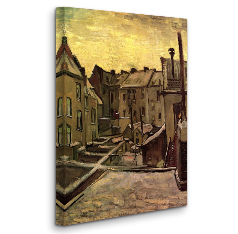 Vincent Van Gogh - Backyards of Old Houses in Antwerp (1885) Museum ...